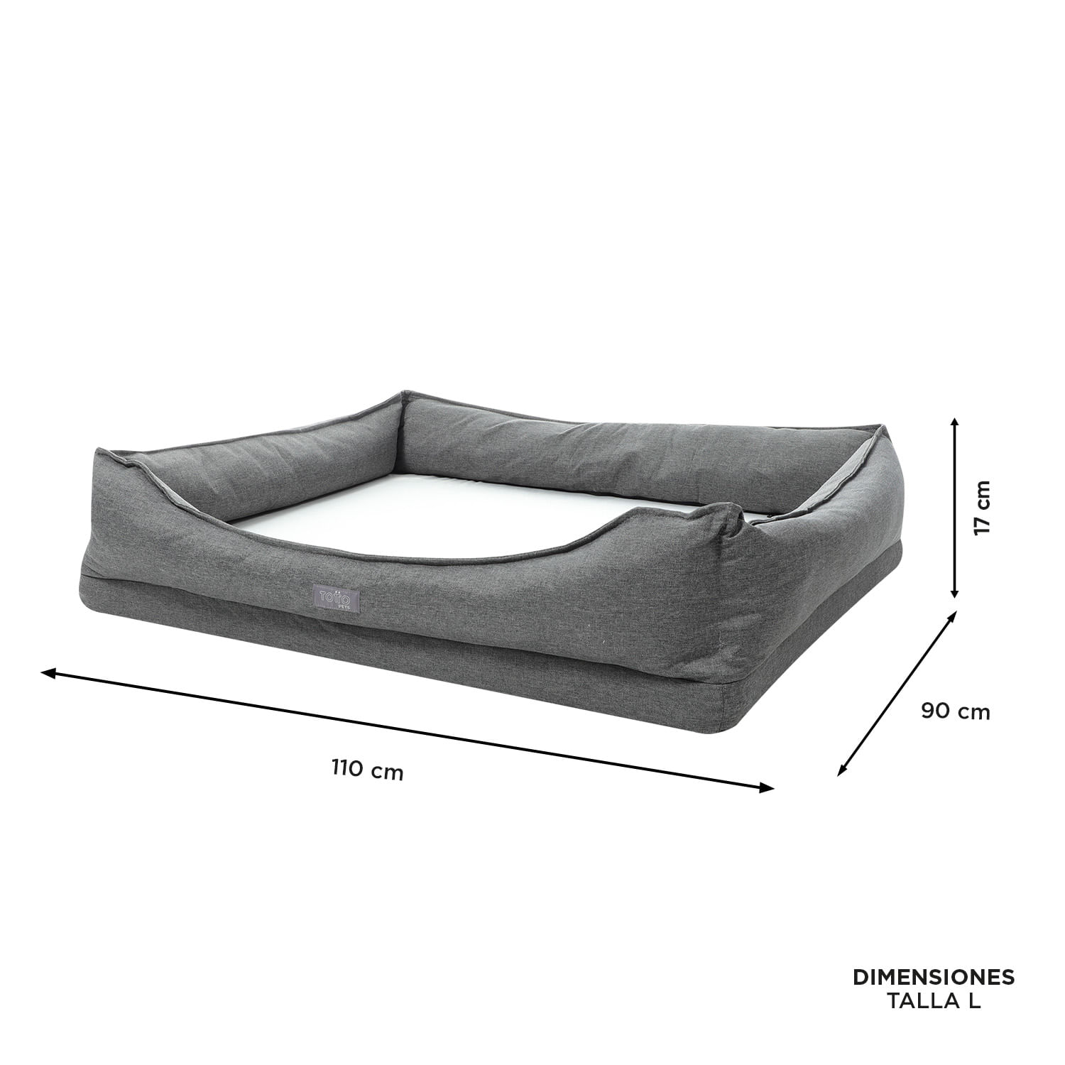 Cama para Perro Dante L Gris