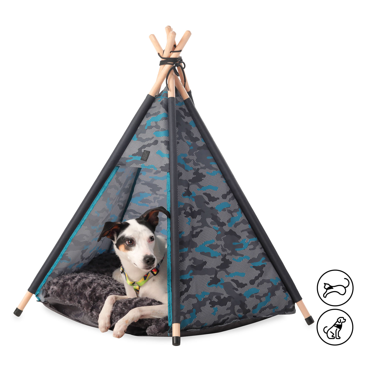 Teepee para mascota Charlie Gris