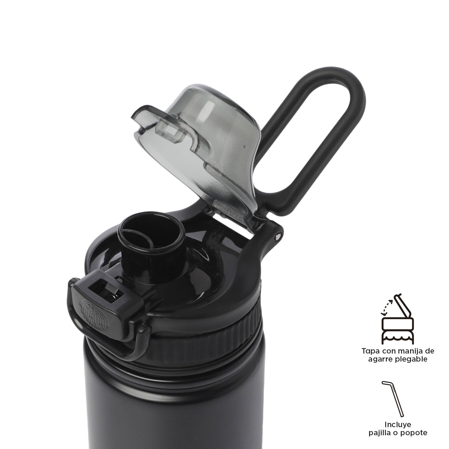 Botilito Térmico Jet 350 ml Negro | Totto