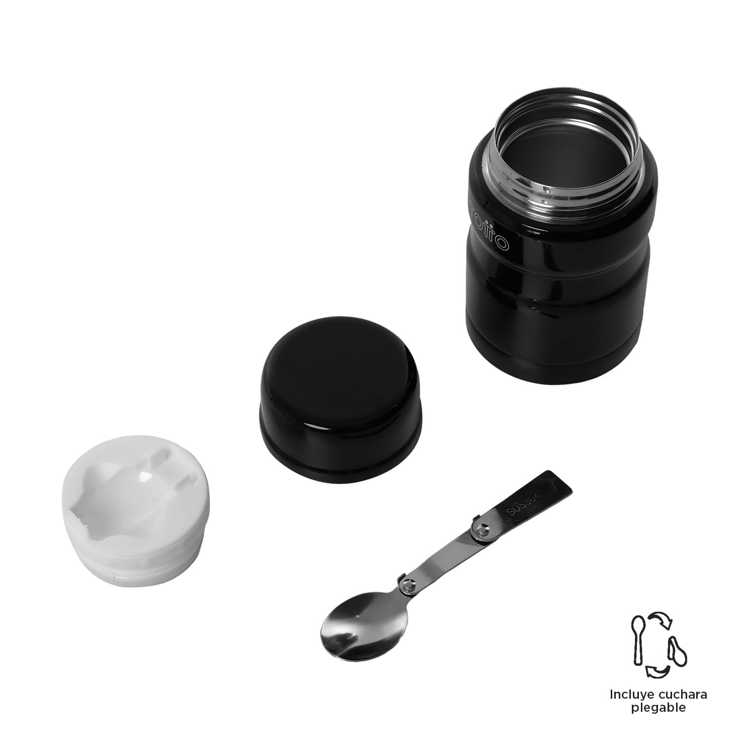 Botilito Térmico Protte 500 ml Negro | Totto