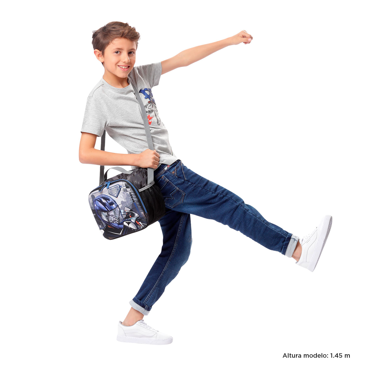 Lonchera Térmica para Niño Helmet Racer Grande Negra | Totto