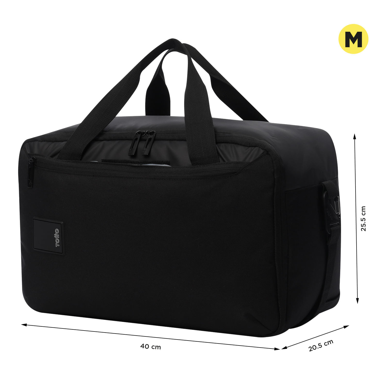 Tula viajera 2 en 1 Underseat Mediana Negra | Totto