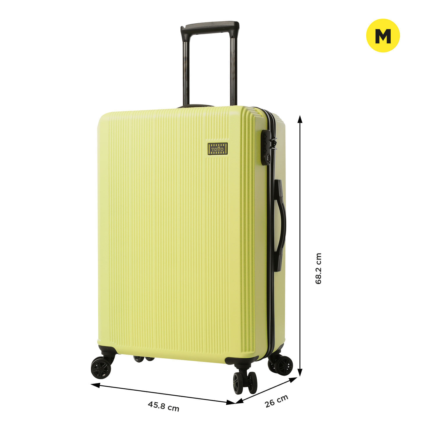 Maleta de Viaje Mediana 360 Sko 23 kilos Amarilla | Totto