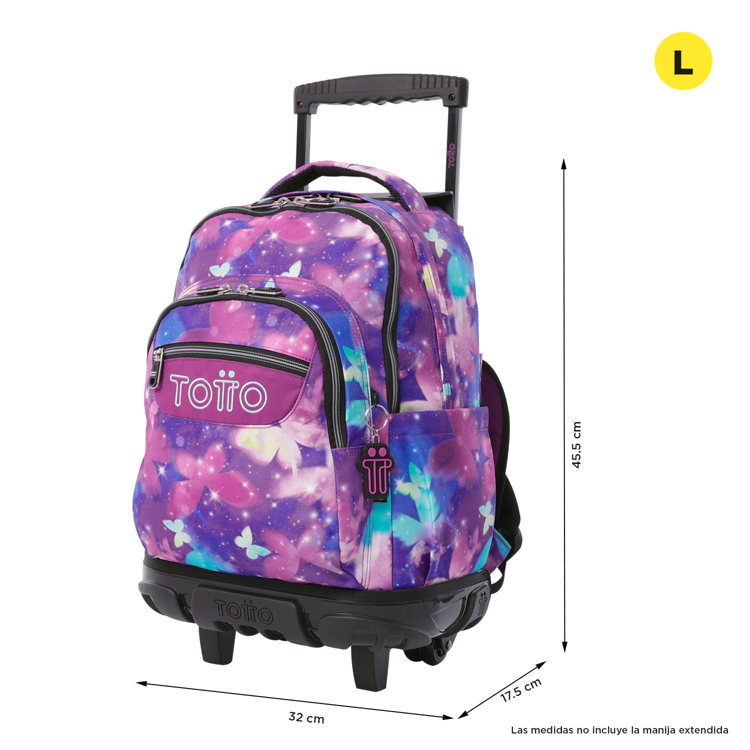 Morral Escolar con Ruedas para Niña Porta PC 15.4" Renglon Glitter ...