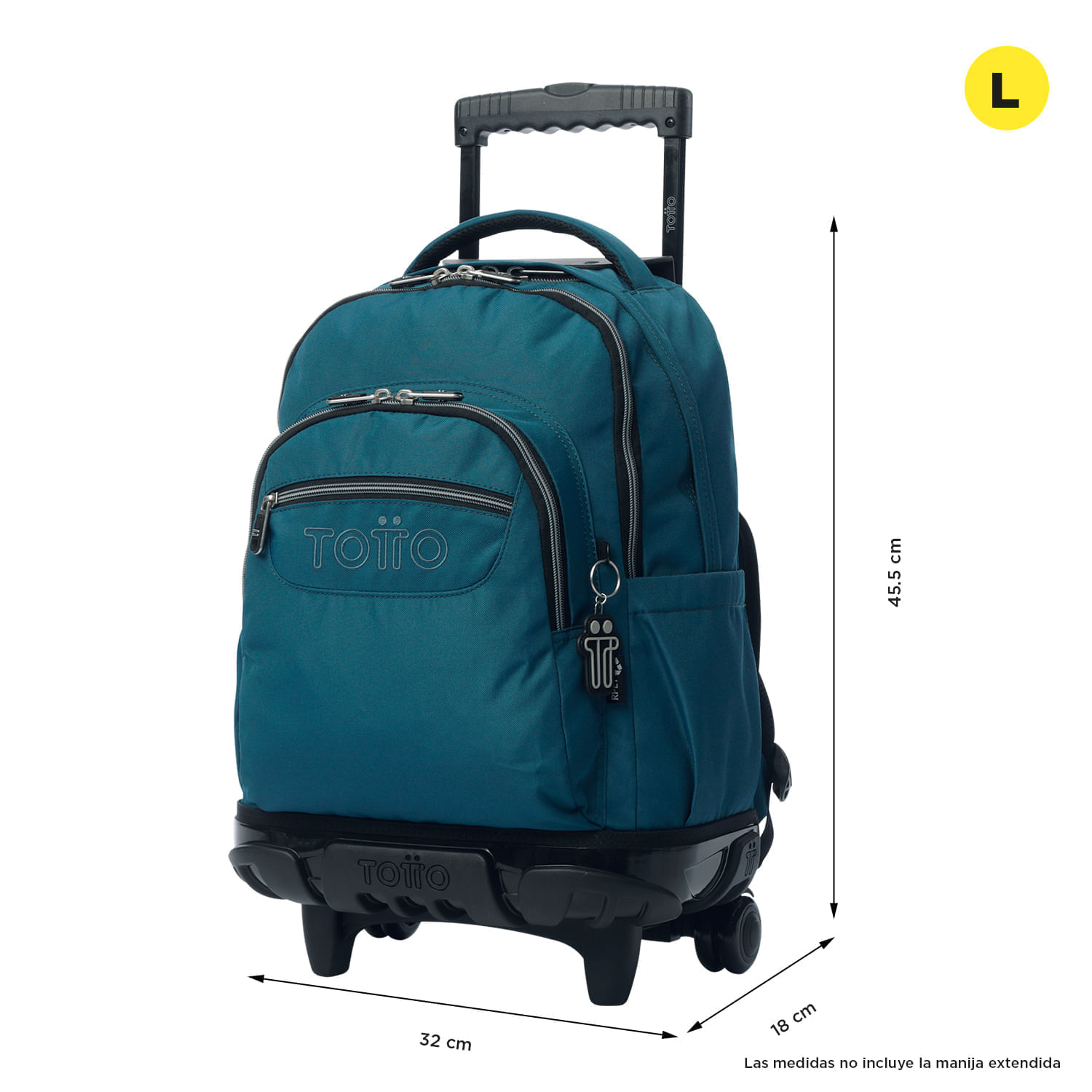 Morral Escolar con Ruedas para Niño Porta PC 15.4" Renglones Azul | Totto