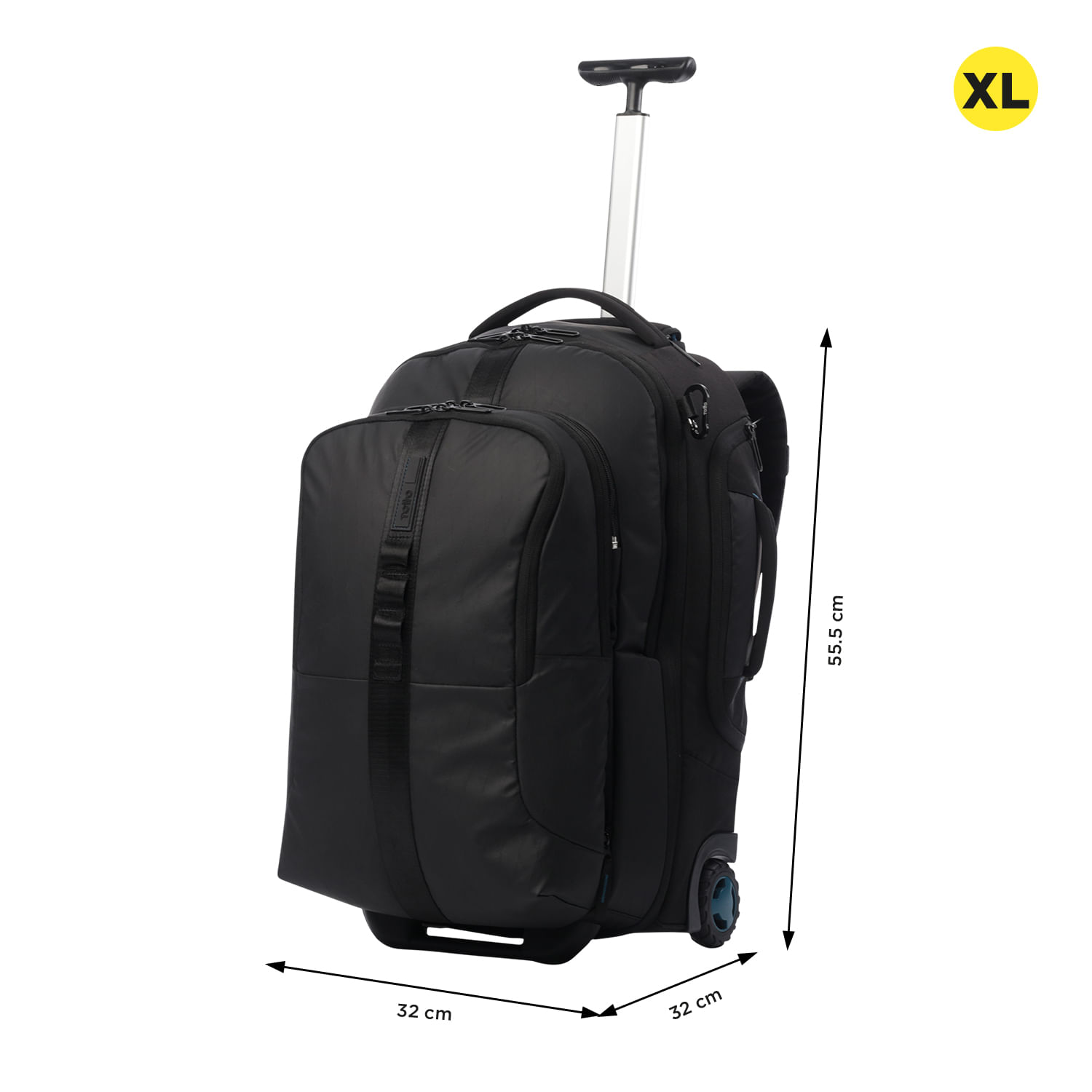 Morral de viaje con Ruedas Deploy Grande Negro | Totto