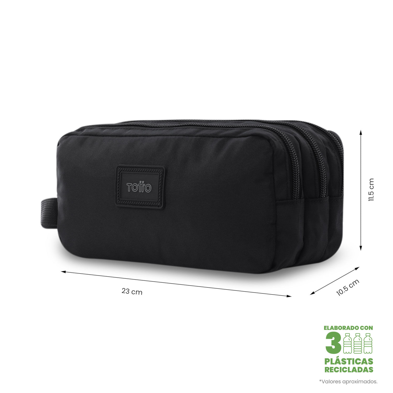 Cartuchera Unisex Trik 5 Grande Negra | Totto