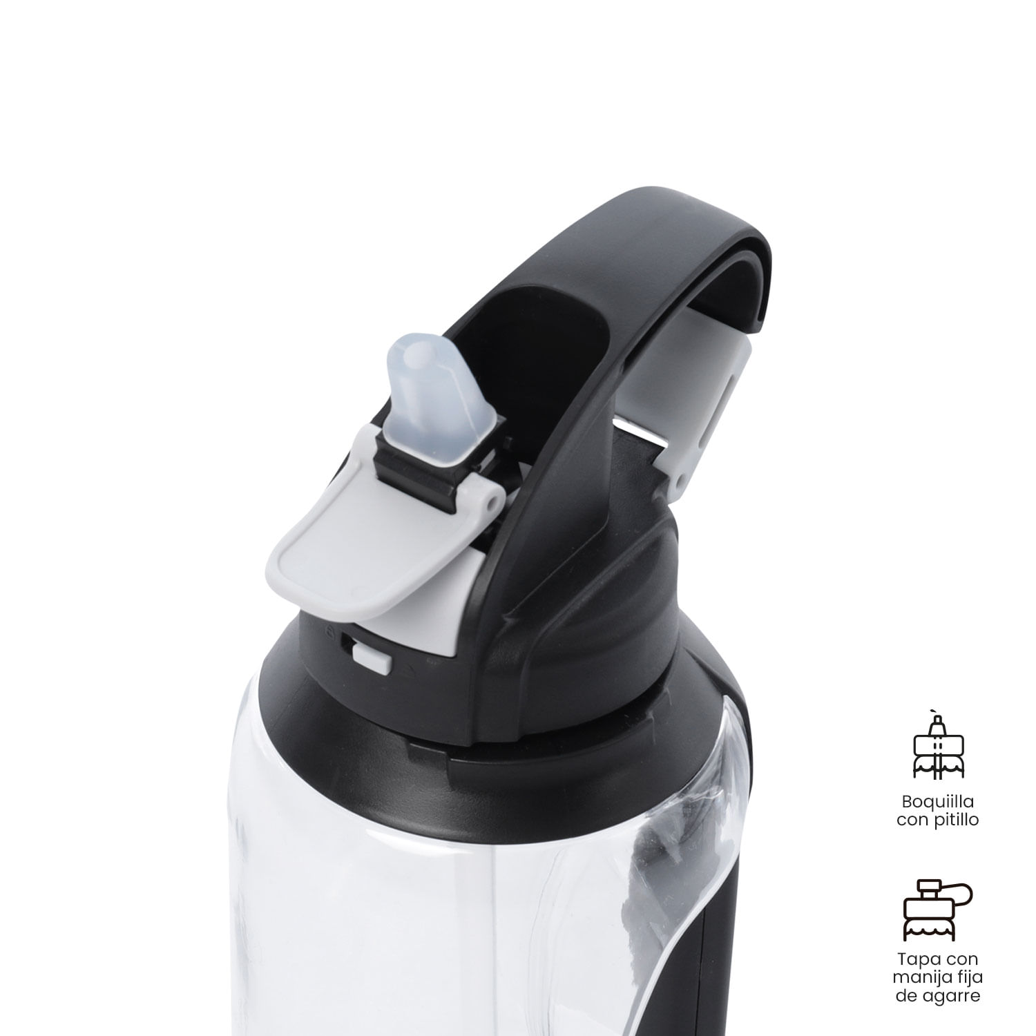 Botilito de plástico Zen 1500 ml Color Negro | Totto