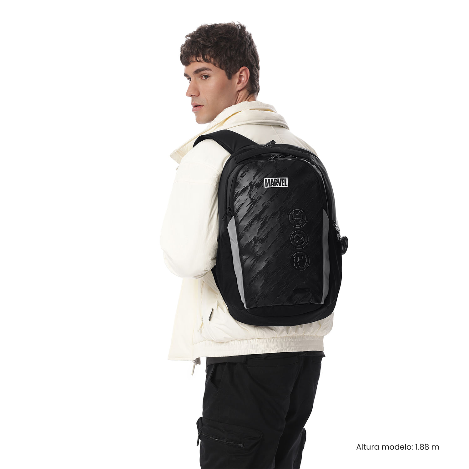 Morral Juvenil Hombre Marvel Black Mediano Negro | Totto