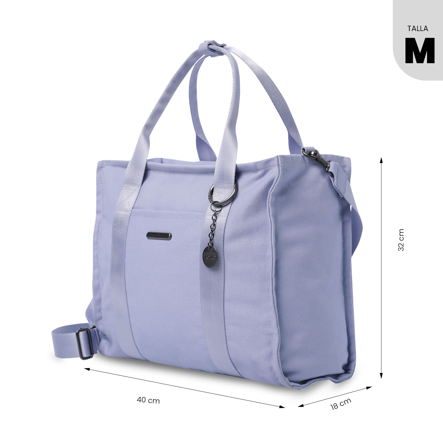 Bolso Tote-Bag Porta PC 15.4" Morado | Totto